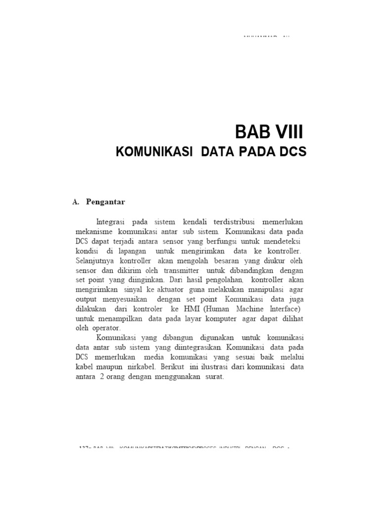 Komunikasi Data Pada DCS | PDF