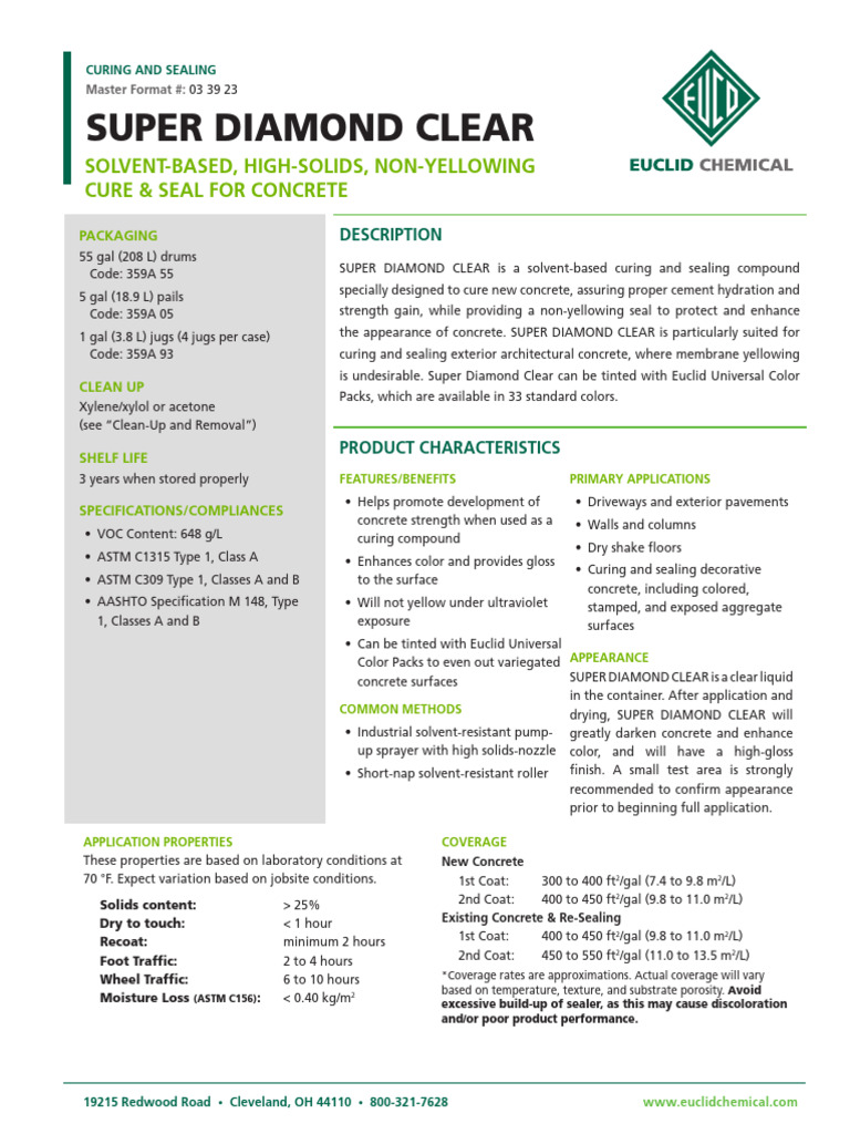 Super Diamond Clear | PDF | Concrete | Industrial Processes