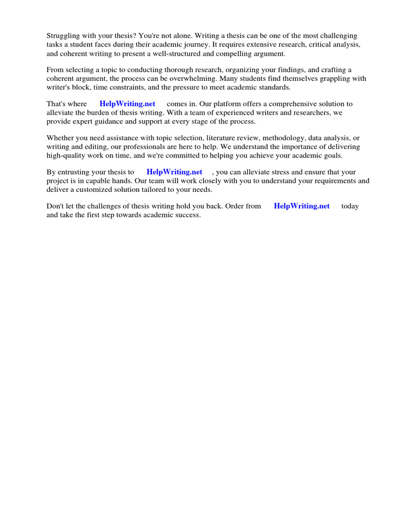 Free Online Thesis Website | PDF | Thesis | Websites