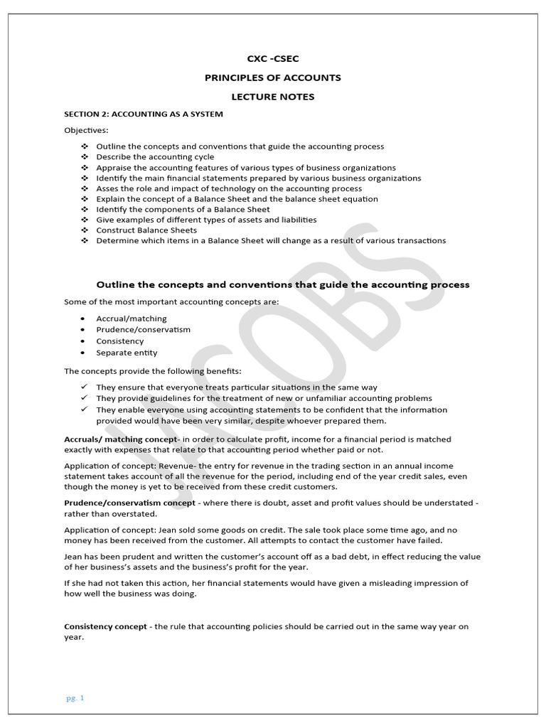 Cxc-Csec-Poa Section 2-1 | PDF