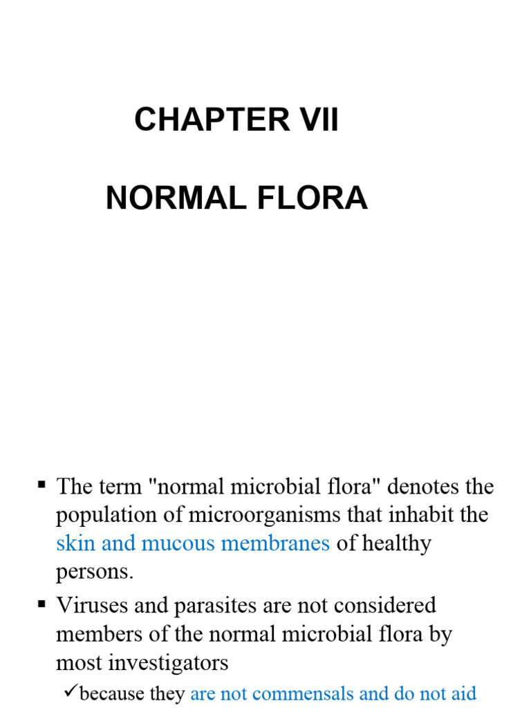 Chapter 7 Normal flora | PDF