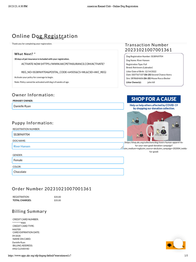 American Kennel Club - Online Dog Registration | PDF | American Kennel ...