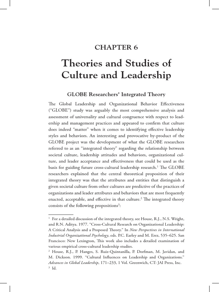 Module 5 Chapter 6 Cross-Cultural Leadership Studies | Download Free ...
