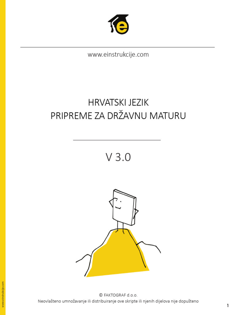 Hrvatski Jezik Einstrukcije | PDF