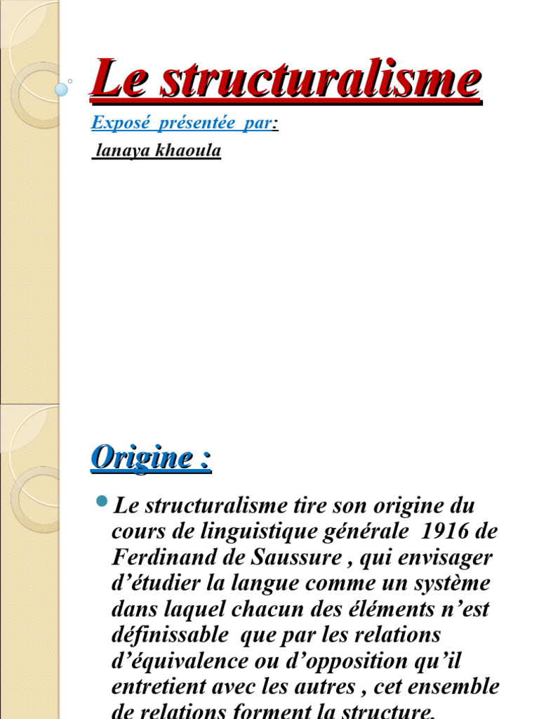 Structuralisme | PDF | Science | Linguistique