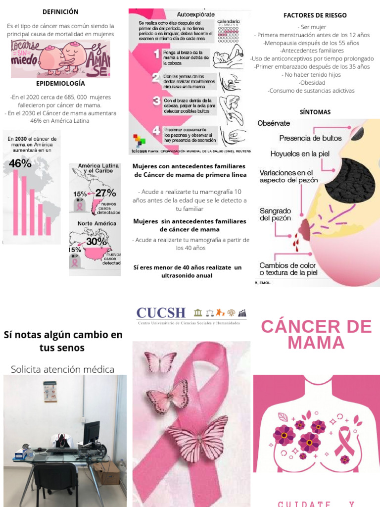 Cancer de Mama Triptico | Descargar gratis PDF | Cáncer de mama | La ...