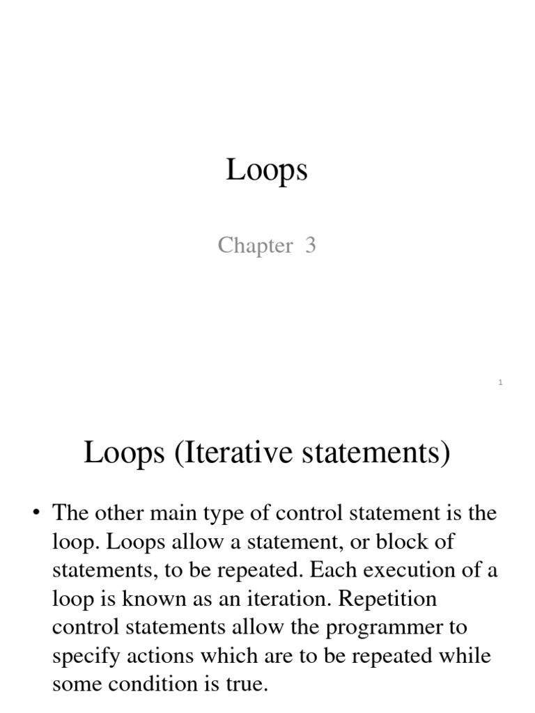 03 Loops | PDF