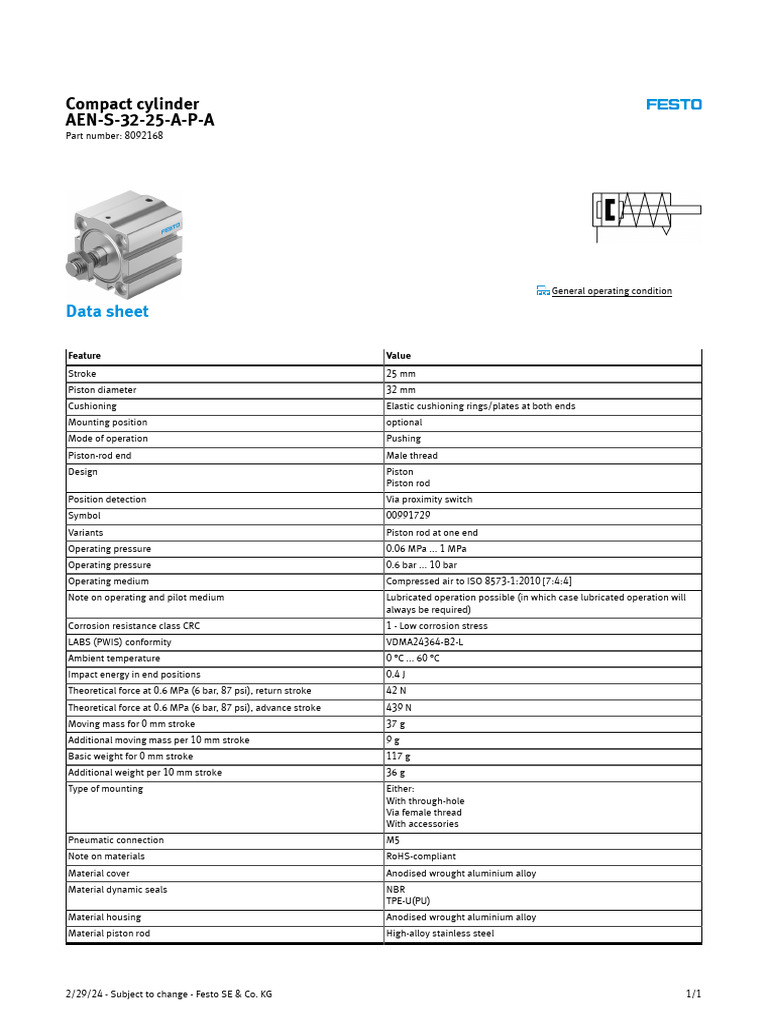 Ficha Tecnicas Cilindros | PDF | Piston | Building Engineering