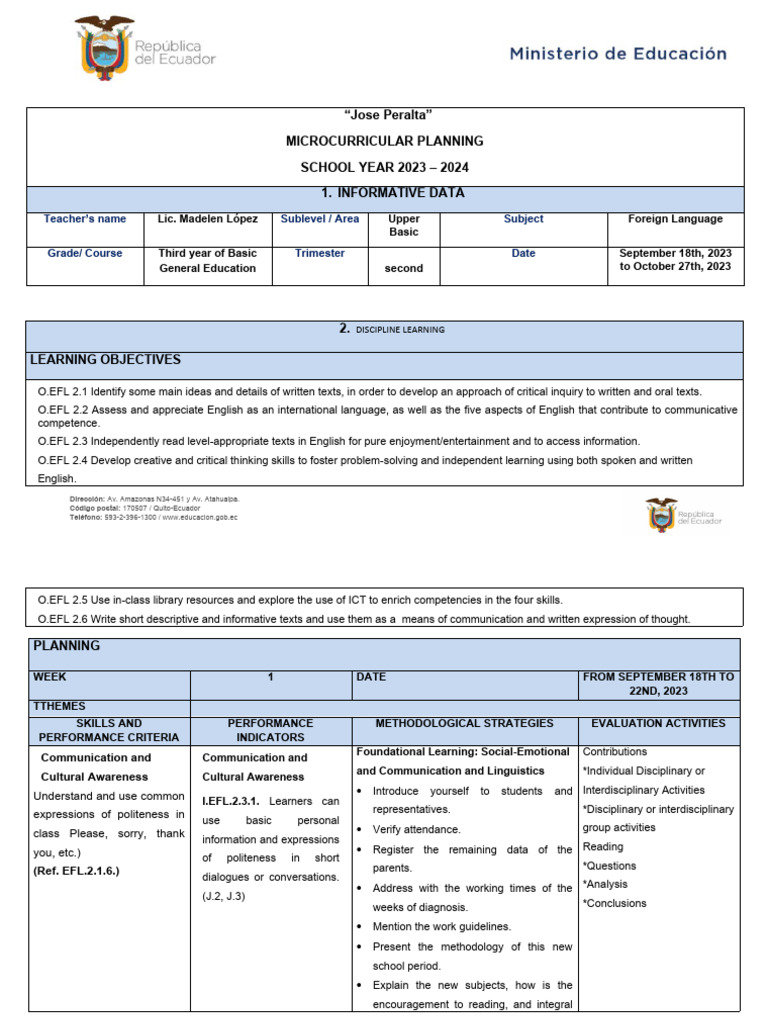 Third Plans | Download Free PDF | English As A Second Or Foreign ...