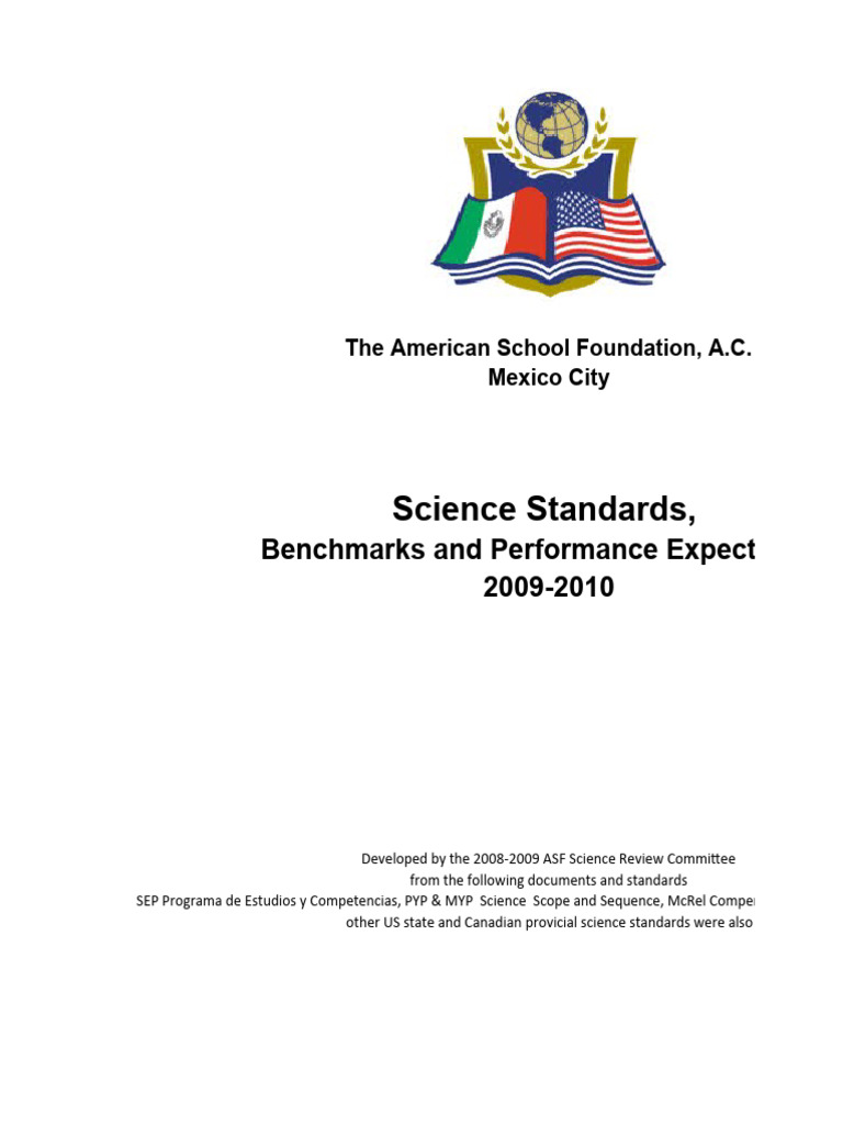 ASF Grade 8 Science Standards | PDF | Chemistry | Matter