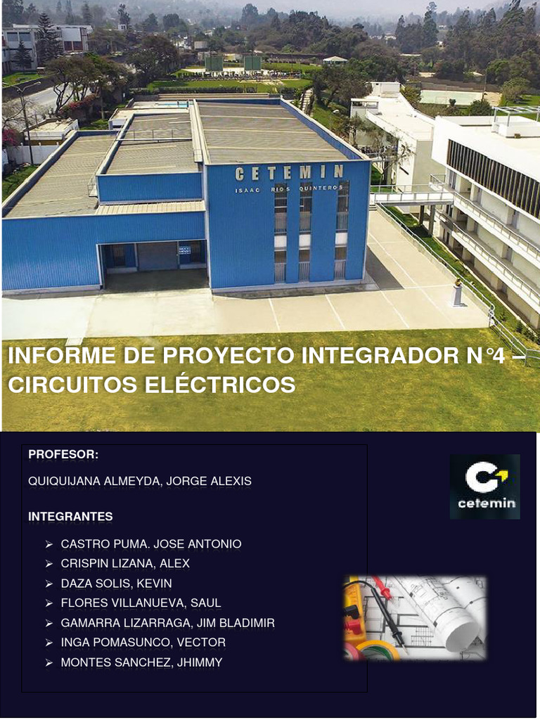 Informe de Proyecto Integrador 4 - Grupo 4 - 2023-3 - MEP C | PDF | Ingenieria Eléctrica | Motores
