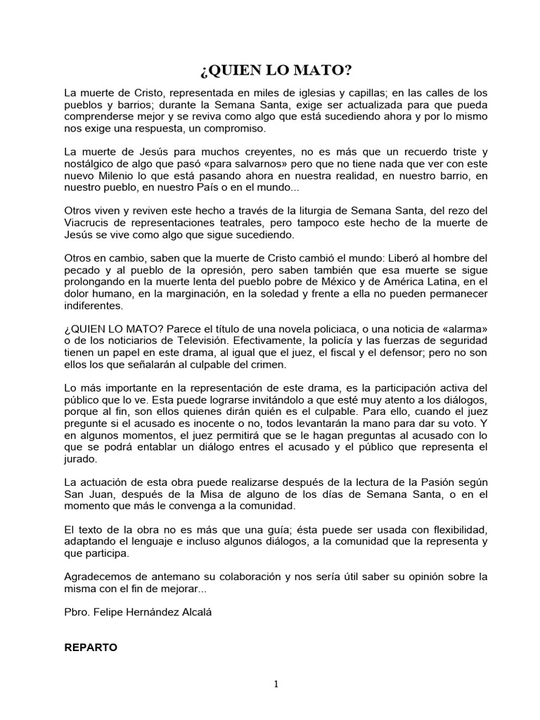 ¿Quien Lo Mato | PDF