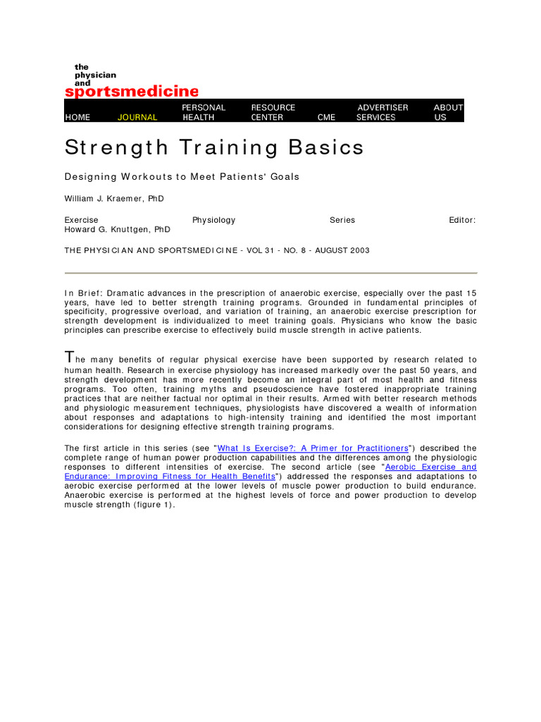 Strength Training Basics LEER | PDF