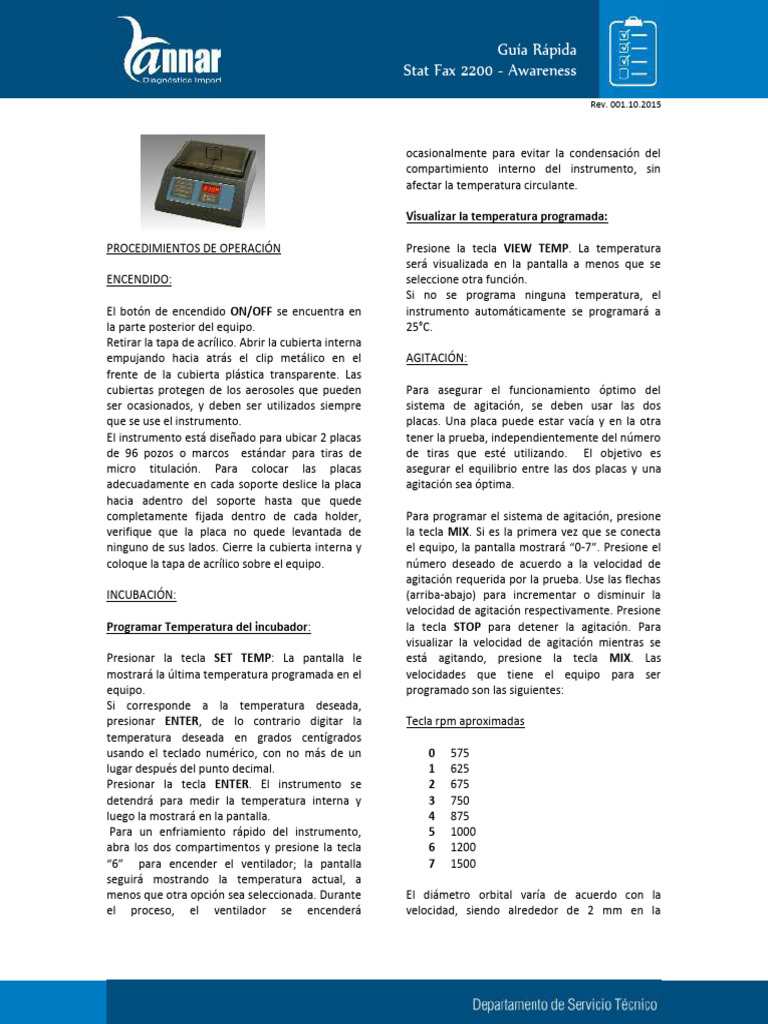 GUIA RAPIDA Stat Fax 2200 | PDF