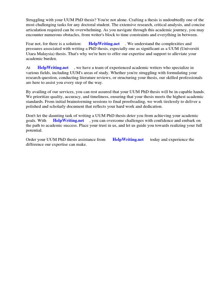 Uum Phd Thesis | PDF