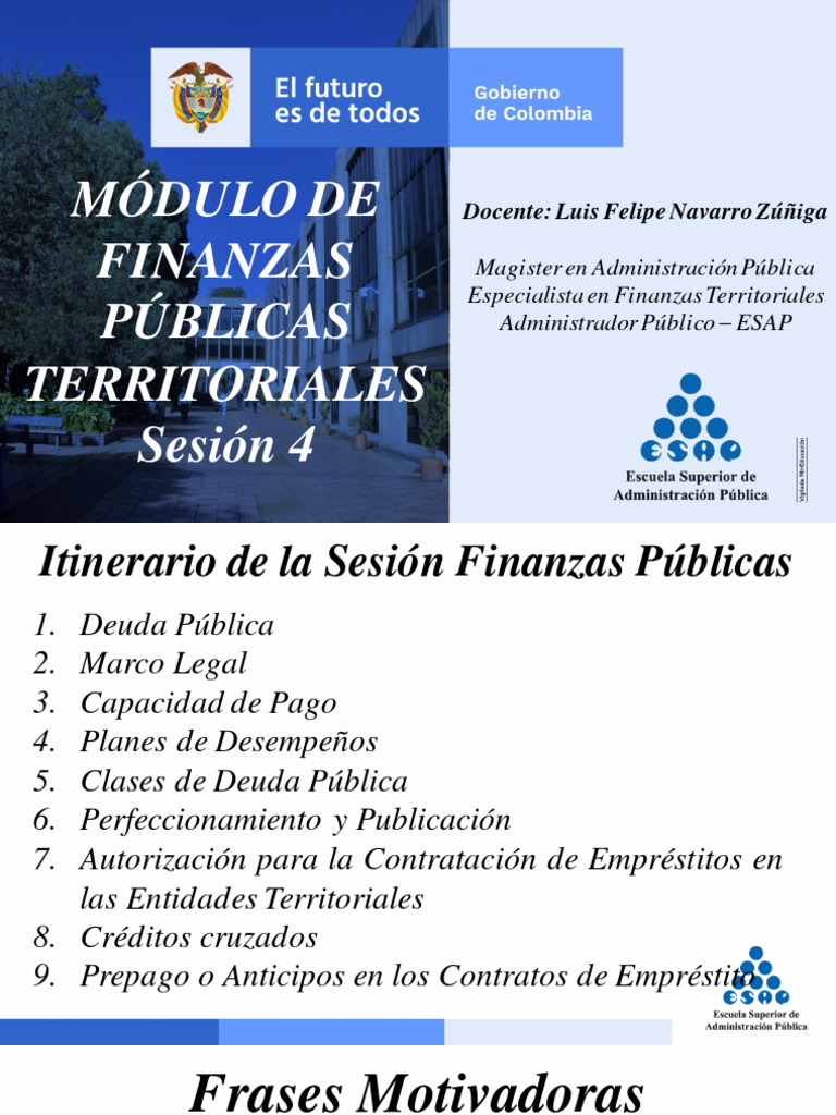 Módulo de Finanzas Públicas - Deuda Pública | PDF