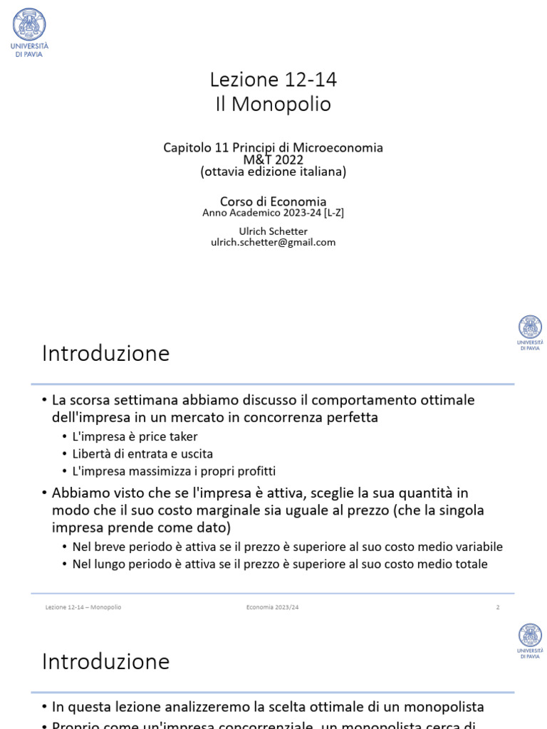 Economia L12-L14 2023 | PDF