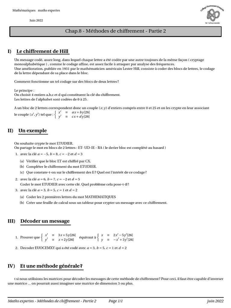 Chiffrement 2 | PDF | Cryptage | Communications militaires