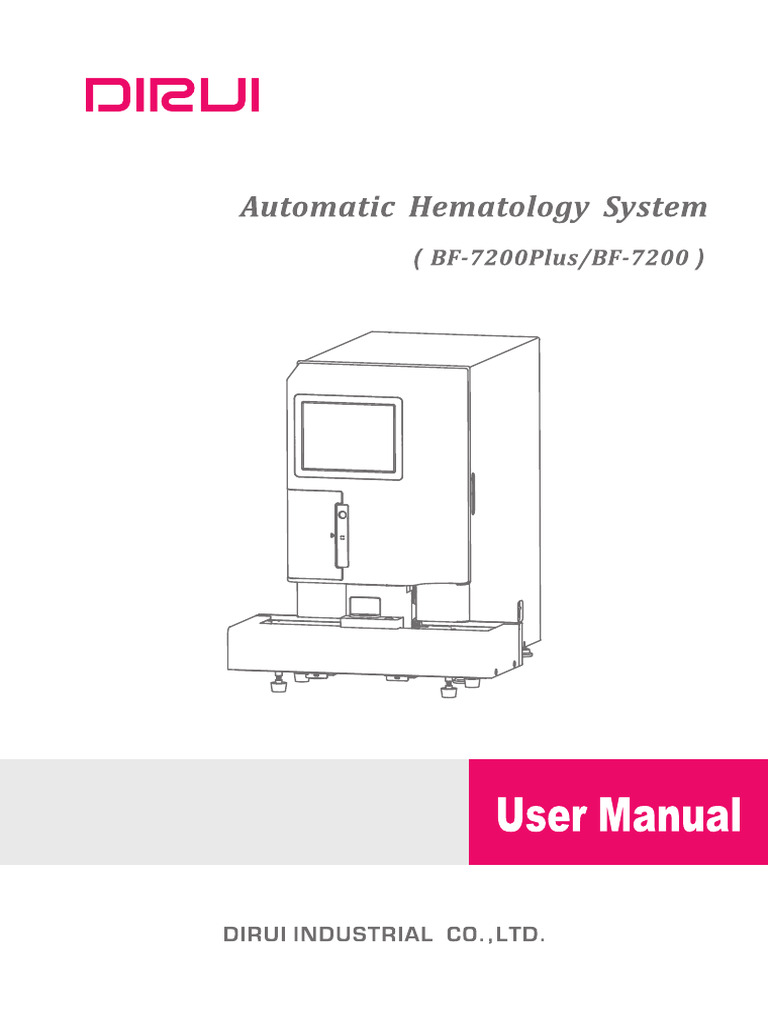 BF-7200Plus 7200 User Manual 2021-06 | PDF | Flow Cytometry | Waste