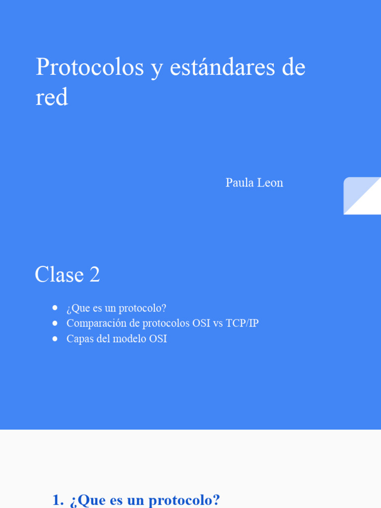 Protocolos y Estandares de Red - Clase 2 | PDF