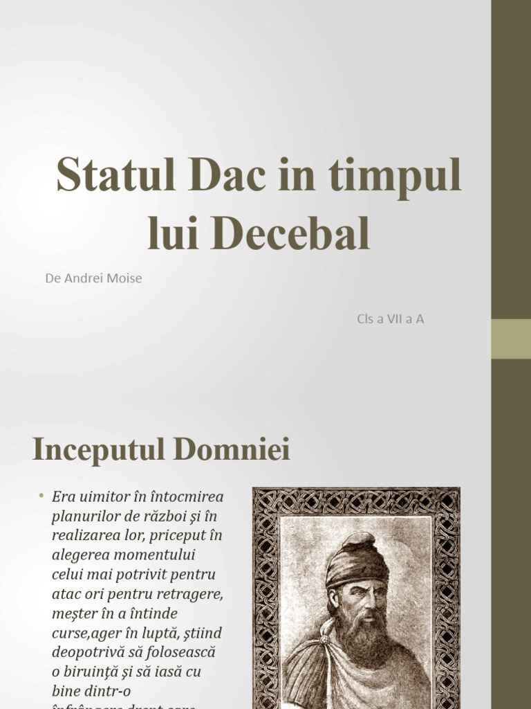 Statul Dac in Timpul Lui Decebal | PDF
