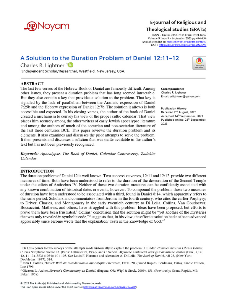 A Solution For Daniel 12-11-12 | PDF