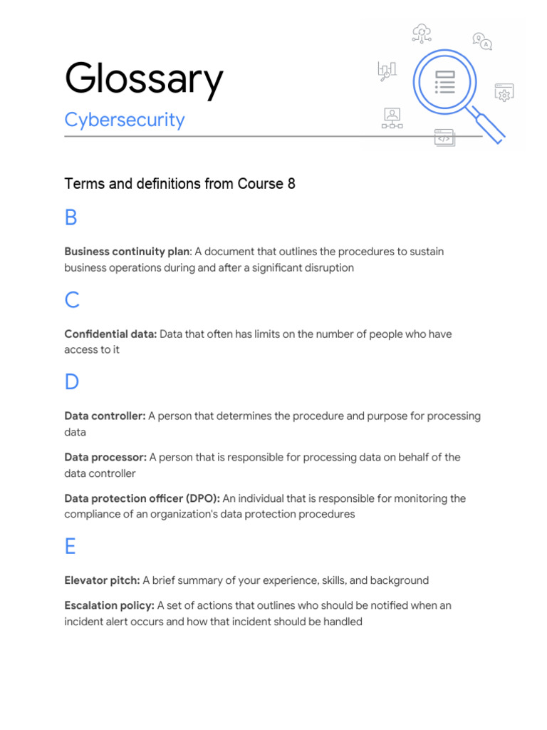 Cybersecurity Terms | PDF | Security | Computer Security
