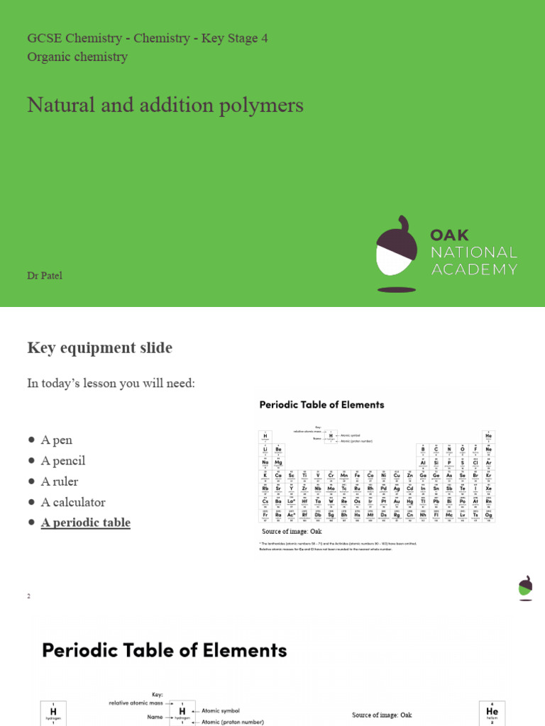 GCSE Chemistry: Polymers Guide | PDF | Polymers | Polymerization