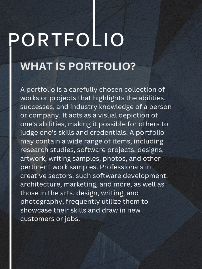 What Is Portfolio | PDF | Finance & Money Management