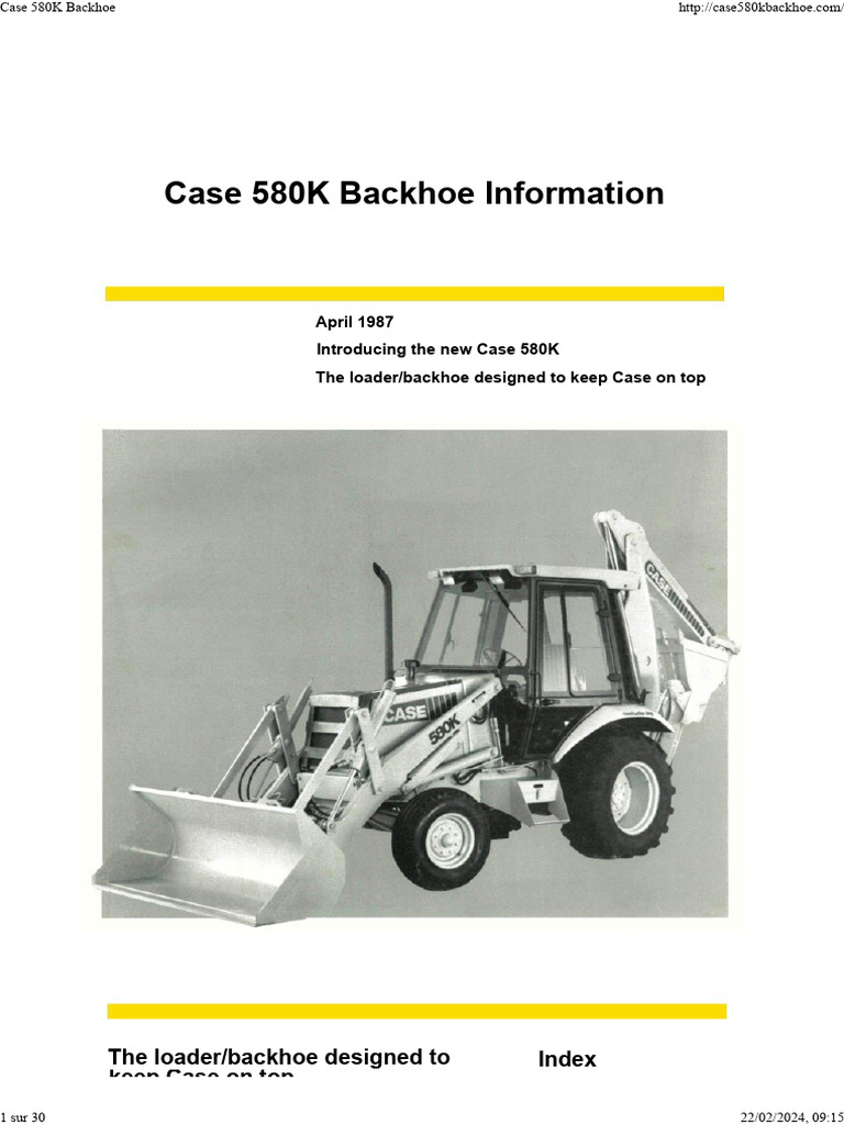 Case 580K Backhoe Information: The Loader/backhoe Designed To Keep Case ...