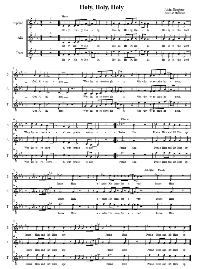 Holy holy holy | PDF | Choral Music
