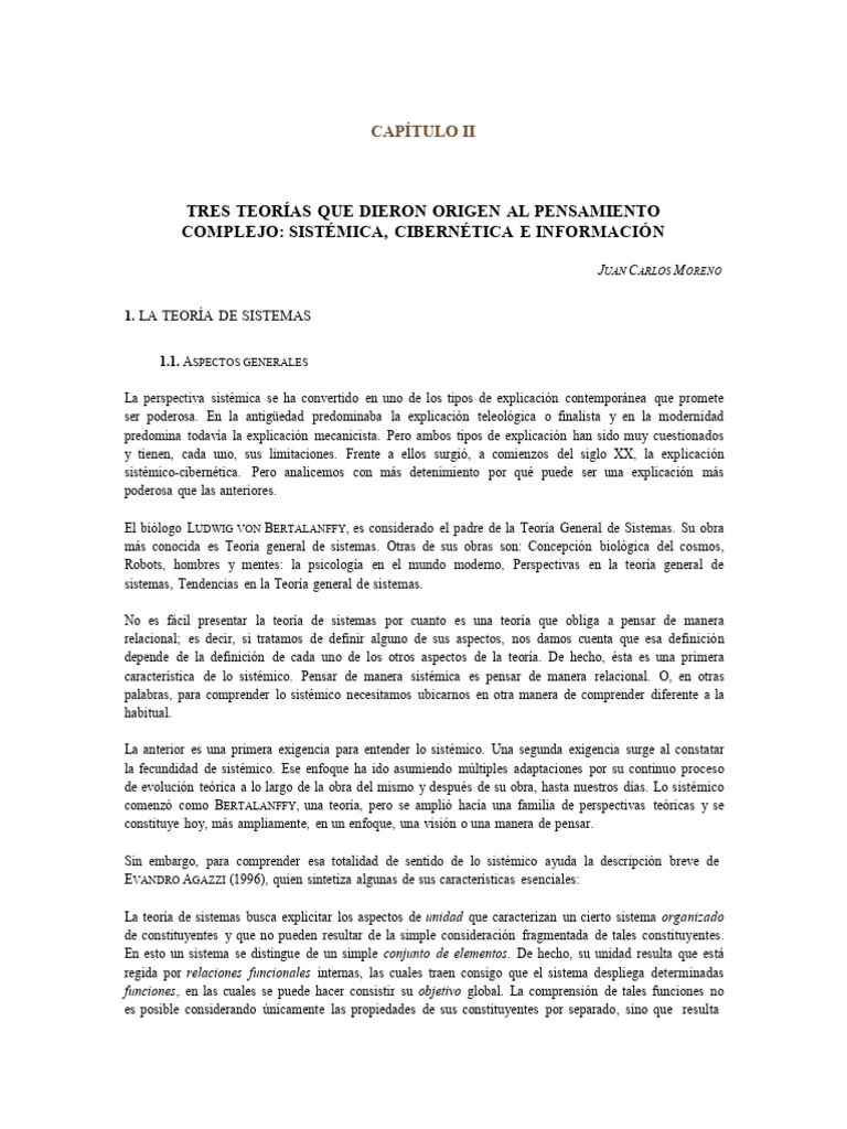Tres Teori - As Que Dieron Origen Al Pensamiento Complejo | PDF | Realimentación | Comunicación