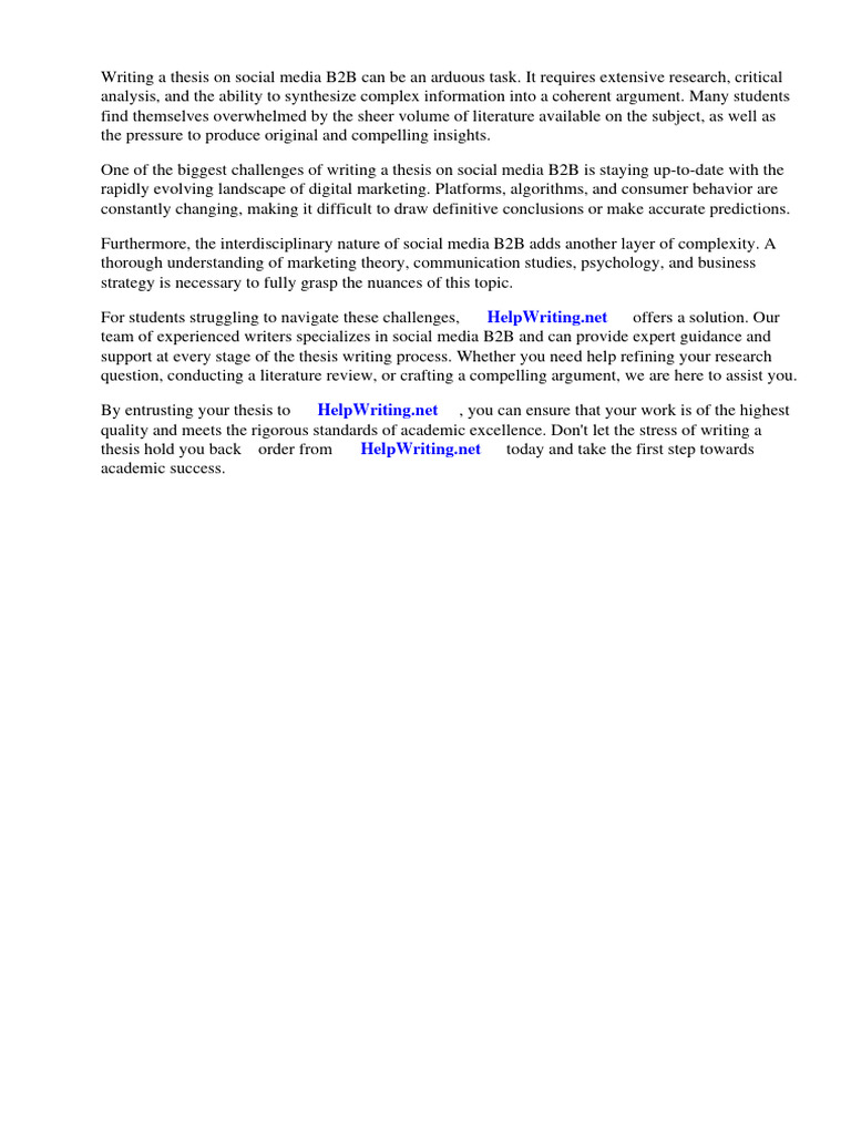 Thesis Social Media b2b | PDF | Popular Culture & Media Studies ...