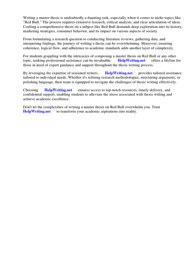 Master Thesis Red Bull | PDF | Marketing
