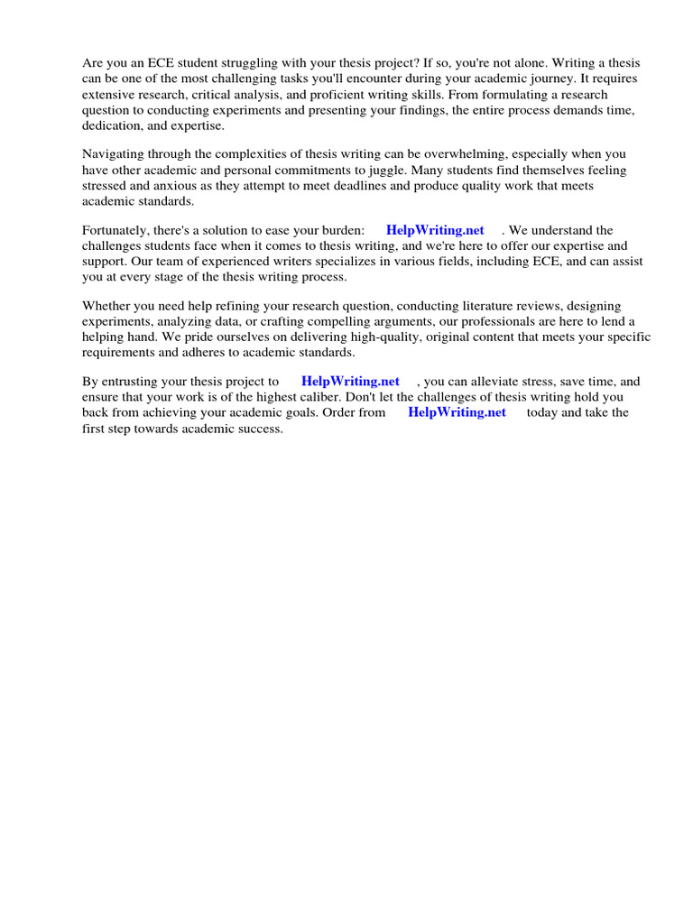 Thesis Project For Ece Students | PDF | Electronic Engineering | Computing