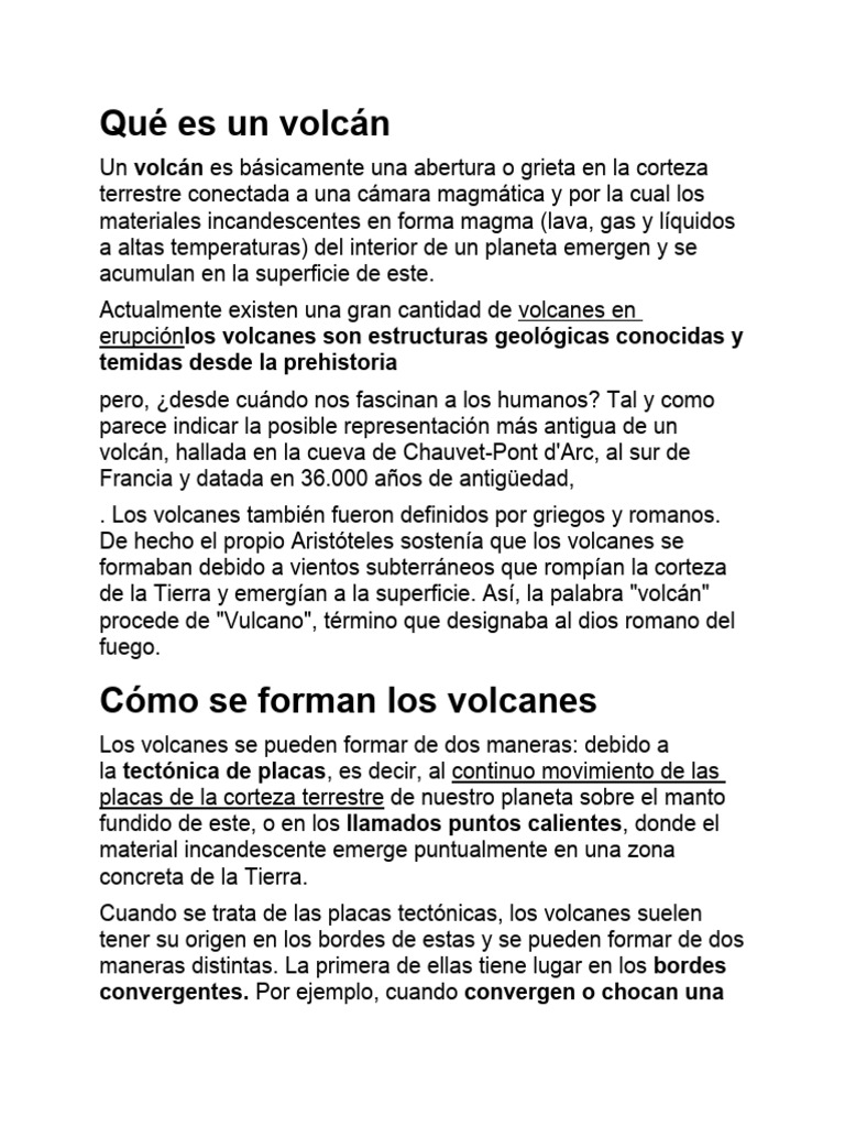 Qué Es Un Volcán | PDF
