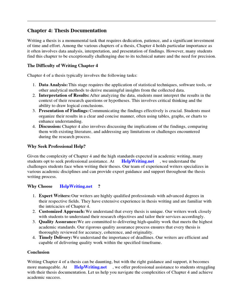 Thesis Documentation Chapter 4 | PDF | Thesis | Data Analysis