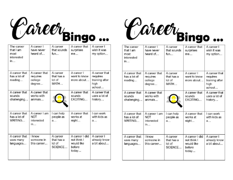 Career Bingo 1 | PDF