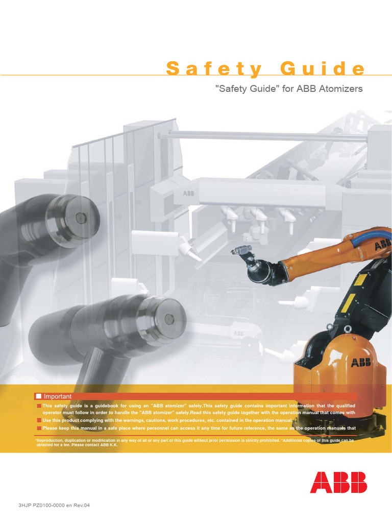 ABB Atomizer Safety Guide | PDF | High Voltage | Personal Protective ...