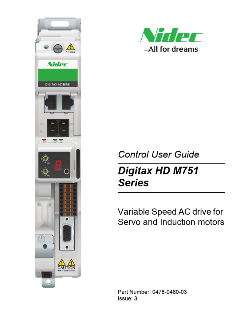Digitax HD M751 Control UG Issue 3 (0478-0460-03) - Approved | PDF ...