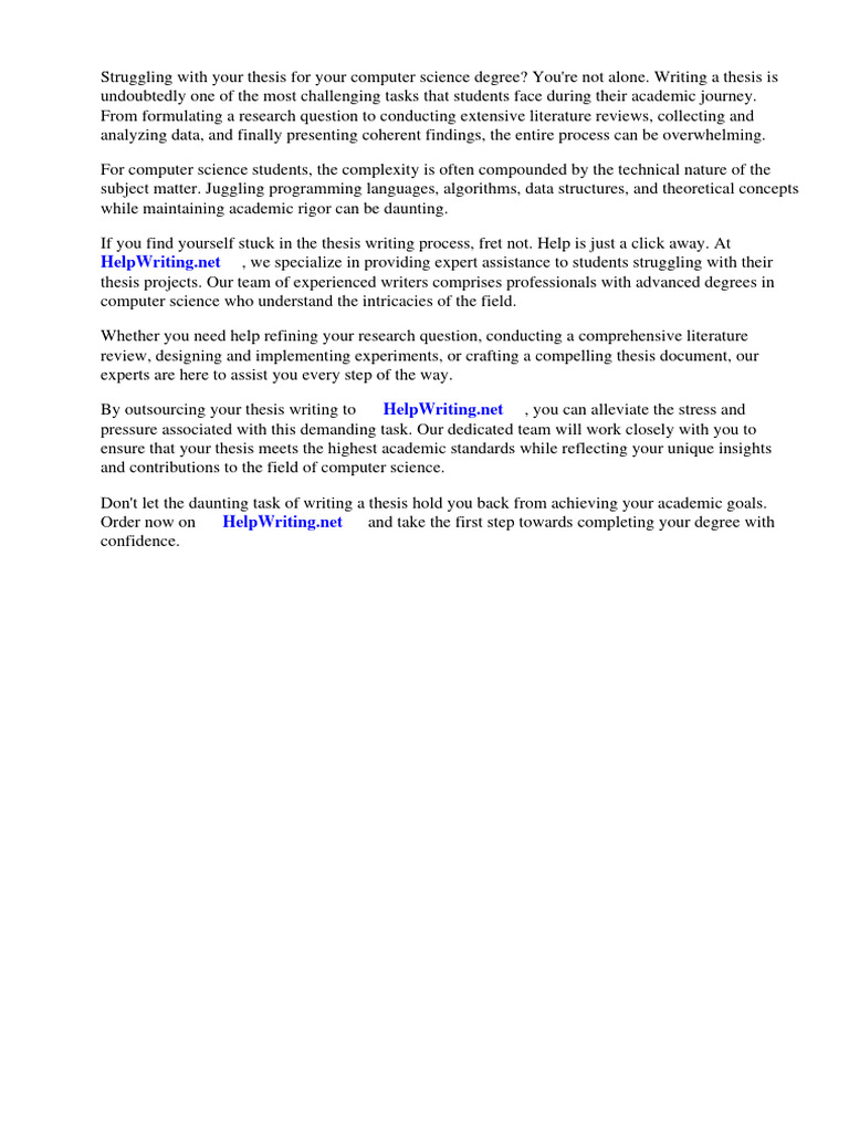 Sample Thesis Title For Computer Science Students | PDF | Thesis | Computer Science