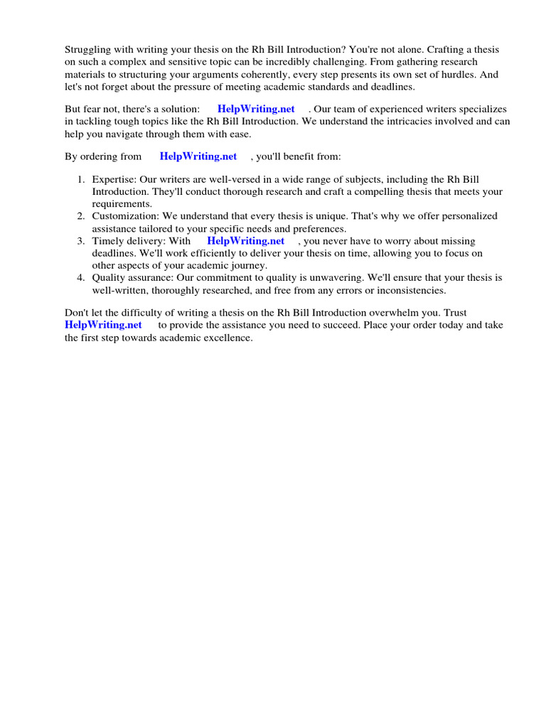 RH Bill Introduction Thesis | PDF | Family Planning | Abortion