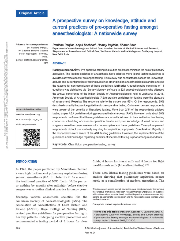 A Prospective Survey On Knowledge, Attitude And.3 | Download Free PDF | Survey Methodology ...