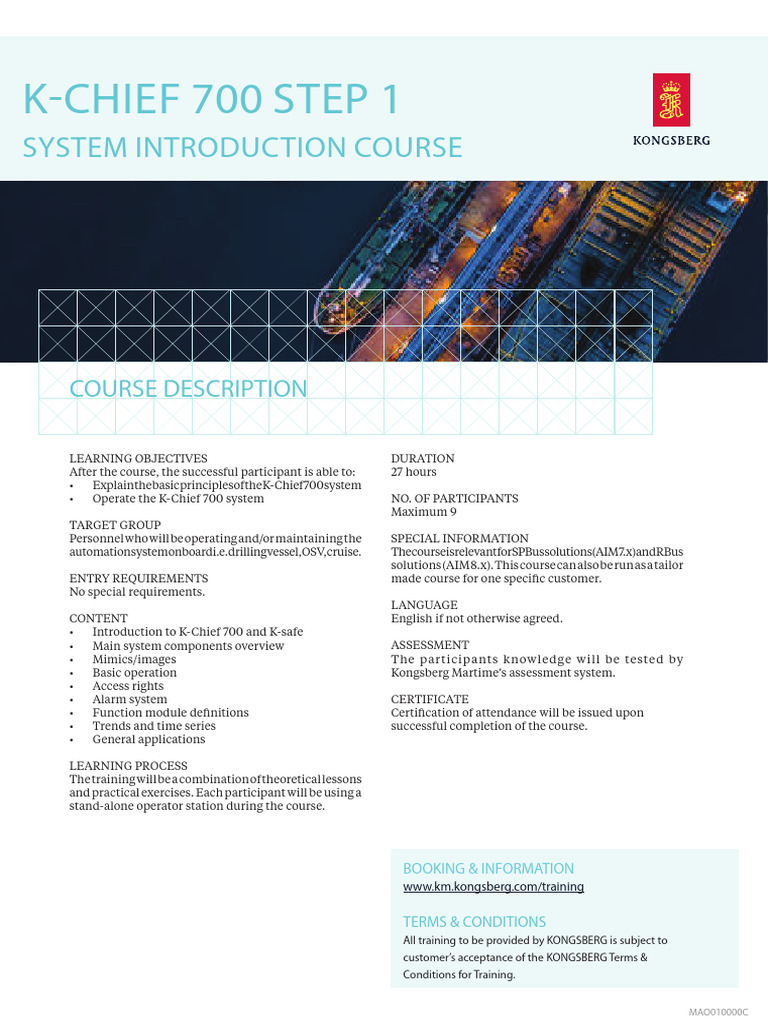 K-Chief 700 System Training Course | PDF | Information | Cognition
