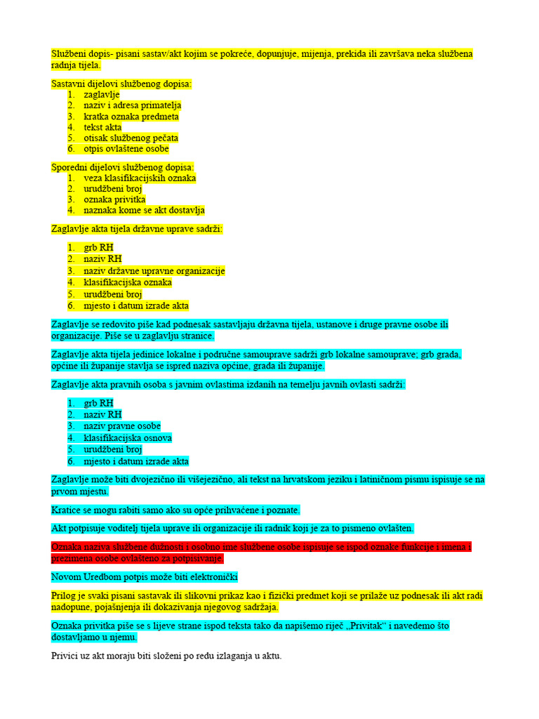 Uredsko Poslovanje I Dopisivanje | PDF