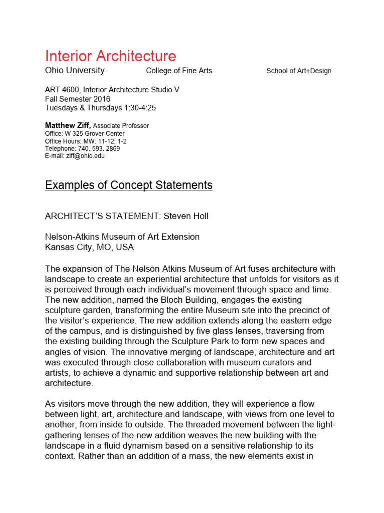 Concept Statements 2016 | PDF