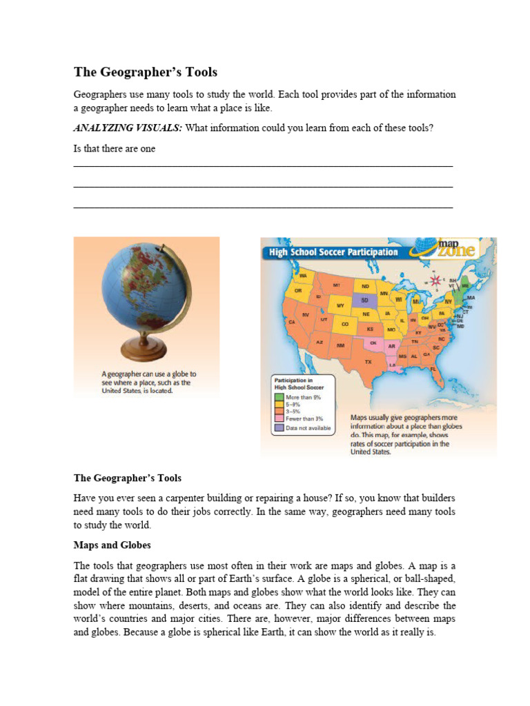 The Geographer - S Tools (Word) | PDF | Map | Satellite