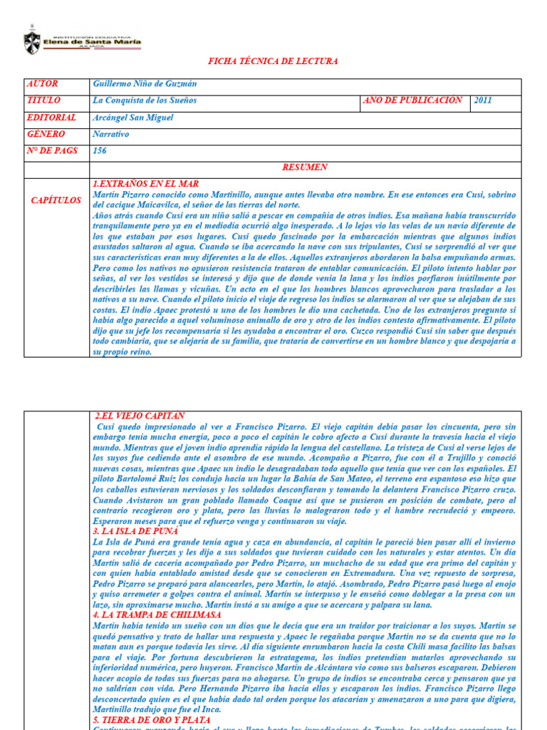 La Conquista de Los Sueños | Descargar gratis PDF | Francisco Pizarro ...