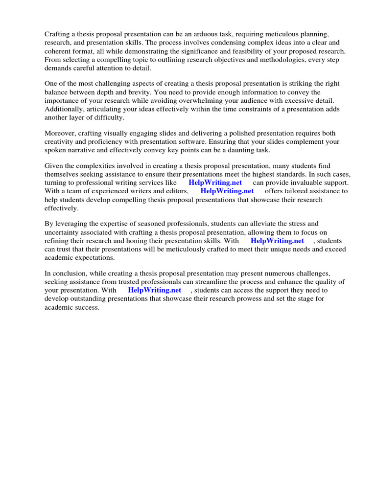 How To Make A Thesis Proposal Presentation | Download Free PDF | Thesis ...