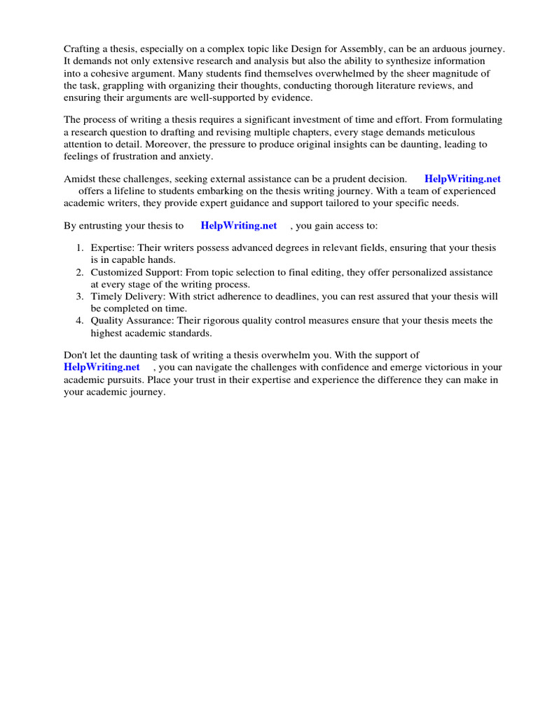 Design For Assembly Thesis | PDF | Methodology | Simulation